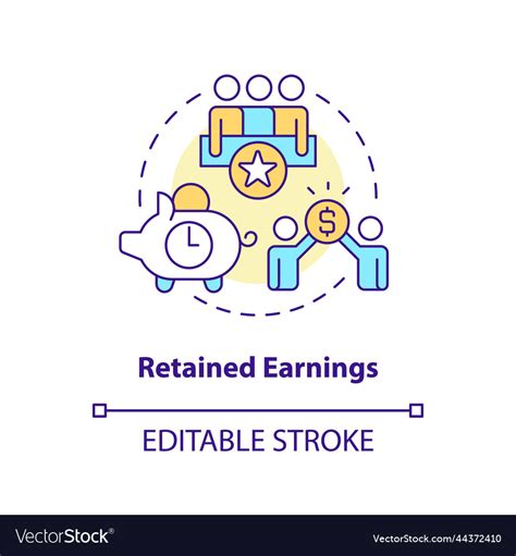 Retained Earnings Concept Icon Royalty Free Vector Image