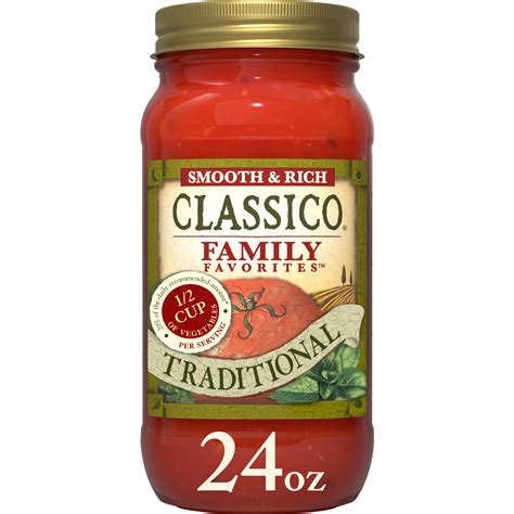 Classico Traditional Smooth And Rich Spaghetti Pasta Sauce 24 Oz