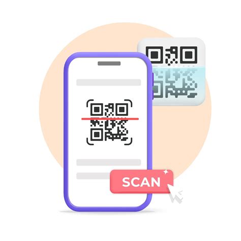 D Vector Scan And Pay With Qr Code With App On Mobile Smartphone Service Banner Illustration