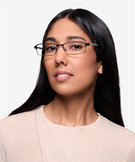 Olsen Rectangle Gunmetal Full Rim Eyeglasses Eyebuydirect
