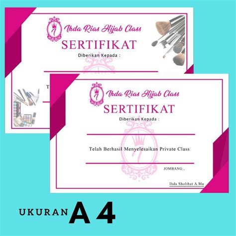 Jual Cetak Sertifikat Shopee Indonesia