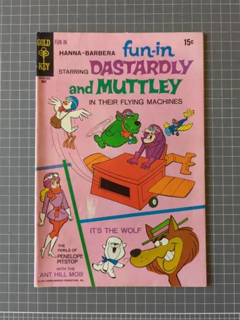 Gold Key Comic Hanna Barbera Fun In 2 Dastardly Mutley And Penelope