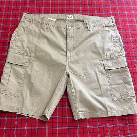 Levis Mens Vtg Khaki Cargo Mens Loose Fit Shorts S Gem