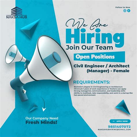 Naksa 📢 Were Hiring Civil Engineerarchitect Manager 👷‍♀️📐 Join