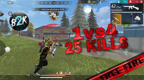 B2k Solo Vs Squad Gameplay Garena Free Fire Youtube