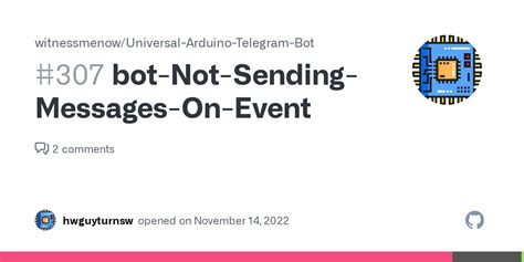 Not Sending Messages On Event Issue Witnessmenow Universal