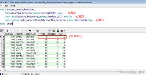 Oracle函数计算年龄：monthsbetweenmodaddmonths Csdn博客