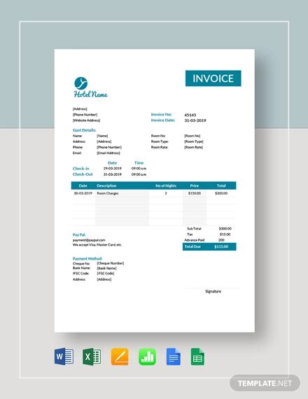 17 Hotel Invoice Examples To Download