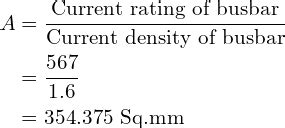 Busbar Size Calculation Formula Aluminium And Copper Examples Wira Electrical