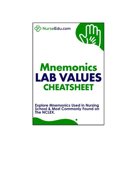 Lab Value Mnemonics Assign Disclaimer Although The Author And Publisher Have Made Every Lab Value Mnemonics Assign Disclaimer Although The Author And Publisher Have Made Every