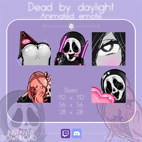 Animated Dead By Daylight Killer Emote Set Various Dbd Killer Emotes