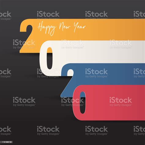 새해 복 구 2020 인사말 카드 추상적 인 배경 벡터 그림입니다 12월 31일에 대한 스톡 벡터 아트 및 기타 이미지 12