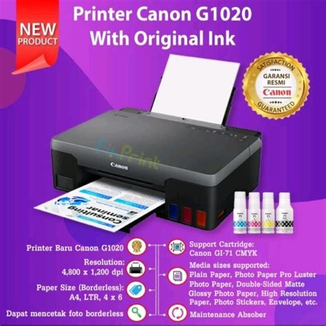 Jual Canon G1020 Printer New Usb Only Printer Label Barcode Xp 420b Usb Only Preloved
