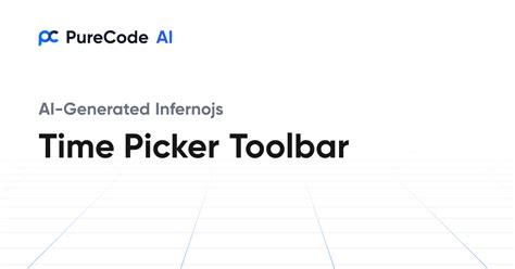 Create Clean Infernojs Time Picker Toolbar Via Ai