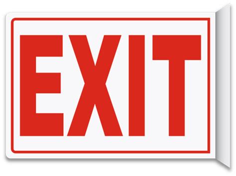 Exit Right Arrow 2 Way Sign A5101 By