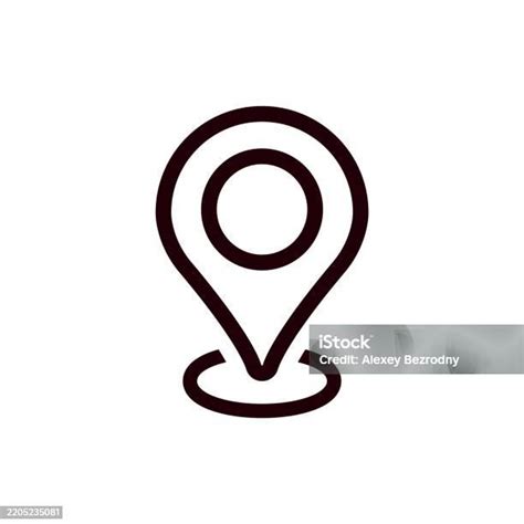 깔끔한 원형 디자인으로 지도상의 위치를 표시하는 검은색의 간단한 지도 핀 기호 0명에 대한 스톡 벡터 아트 및 기타 이미지 0명 검은색 길찾기 아이콘 Istock