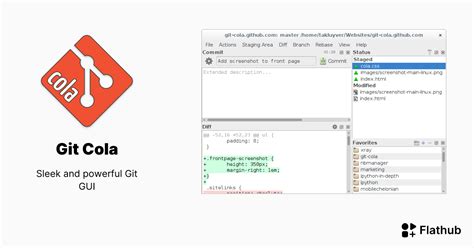 Install Git Cola On Linux Flathub