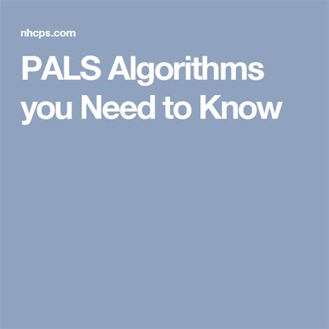 Pals Algorithms You Need To Know Pals Algorithm Algorithm Pals