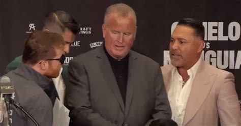 Canelo Alvarez And Oscar De La Hoya Almost Come To Blows In Heated Row Boxing Sports Daily
