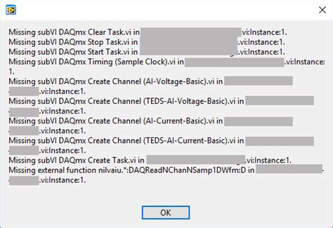 Missing Subvi Daqmx Error When Running Labview Executable Ni
