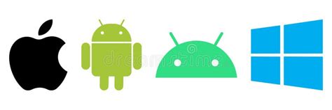 Logos Windows Linux Android Apple Stock Illustrations 23 Logos
