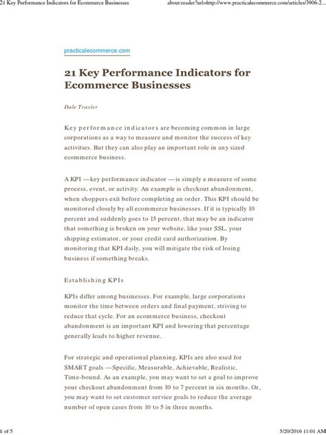 21 Key Performance Indicators For Ecommerce Businesses Docshare Tips
