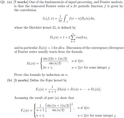 Solved One Of The Fundamentals Of Signal Processing And Chegg