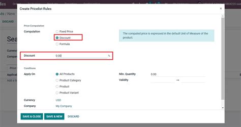 How To Create A Computed Pricelist In Odoo 15 Sales Module