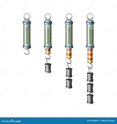 Dynamometer Force Measuring Instrument Stock Vector Illustration Of Science Measure