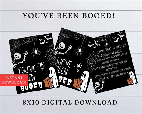 Youve Been Booed Printable Sign Youve Been Bood Sign Youve Been