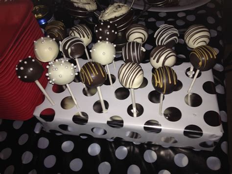 Elegant Black And White Cake Pops 50th Cake Pop Ideas 30th Birthday