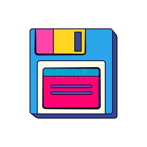 Vector Diskette Icon Retro Floppy Drive Save Stock Vector Illustration Of Diskette Icon