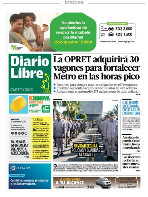 Diario Libre República Dominicana 05 De Diciembre De 2017 Infobae