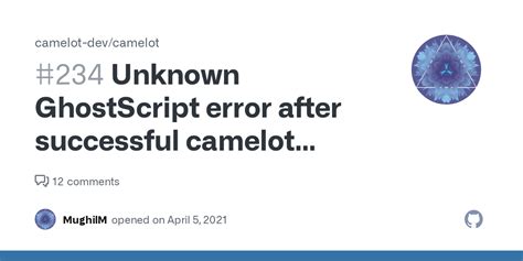 Unknown GhostScript Error After Successful Camelot Installation Issue Camelot Dev