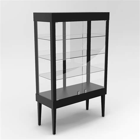 Extended Tapered Leg Rectangle Tower Display Case Display Cases