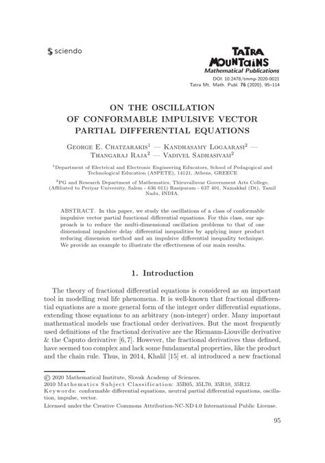 Pdf On The Oscillation Of Conformable Impulsive Vector Partial Differential Equations