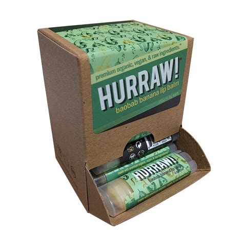 Hurraw Lip Balm Baobab Banana 43g X 24 Display From Naturals