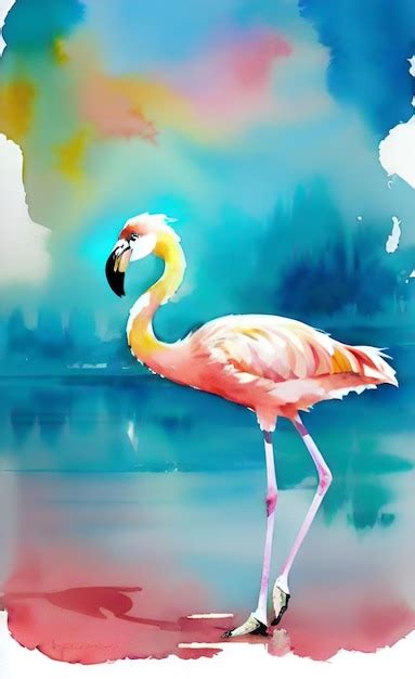 Premium Ai Image Flamingo Bird
