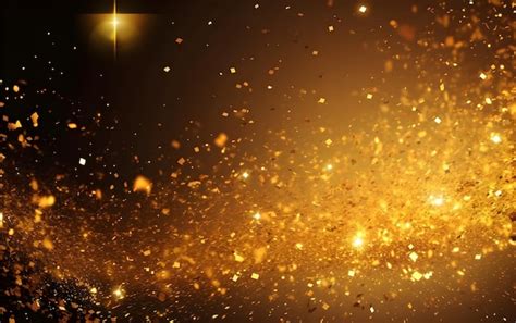 Fundo Dourado Glitter Dourado Poeira Estelar Foto Premium