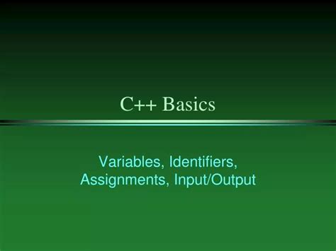 Ppt C Basics Powerpoint Presentation Free Download Id7095843