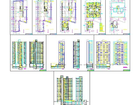 Mid Rise Residential Tower Dwg 106 Mb Cad Library