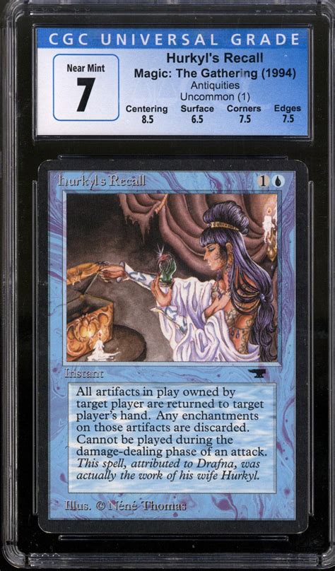 Magic The Gathering Antiquities Hurkyls Recall Cgc 7 Da Card World