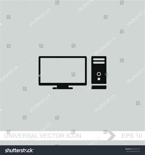 Computer Case Monitor Keyboard Mouse Vector Stock Vector Royalty Free