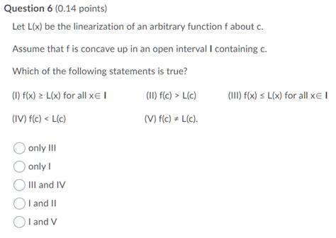 solved question 6 0 14 points let l x be the