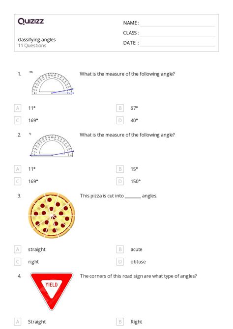 50 Classifying Angles Worksheets On Quizizz Free And Printable