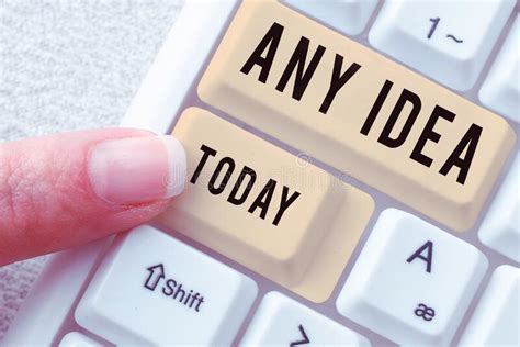 Inspiration Showing Sign Any Idea Business Concept Asking People If They Have Thoughts About