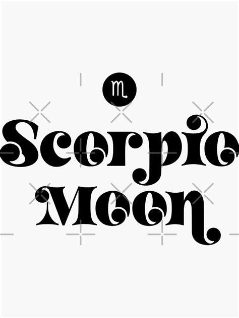 Scorpio Moon Astrology Zodiac Sign And Symbol Sticker For Sale By