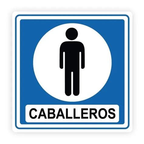 Letrero Sanitarios Caballeros 20x20 Dimmex Señalamiento Meses Sin