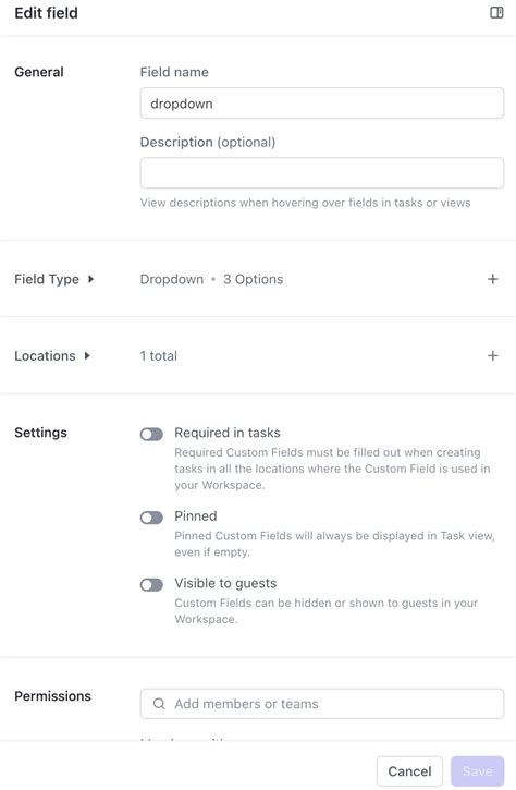 Edit Custom Fields Clickup Help