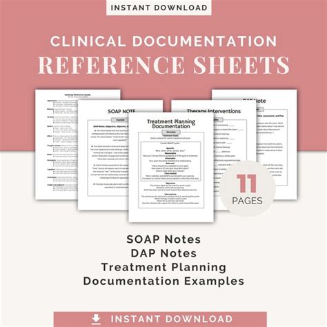 Clinical Documentation Guide Etsy